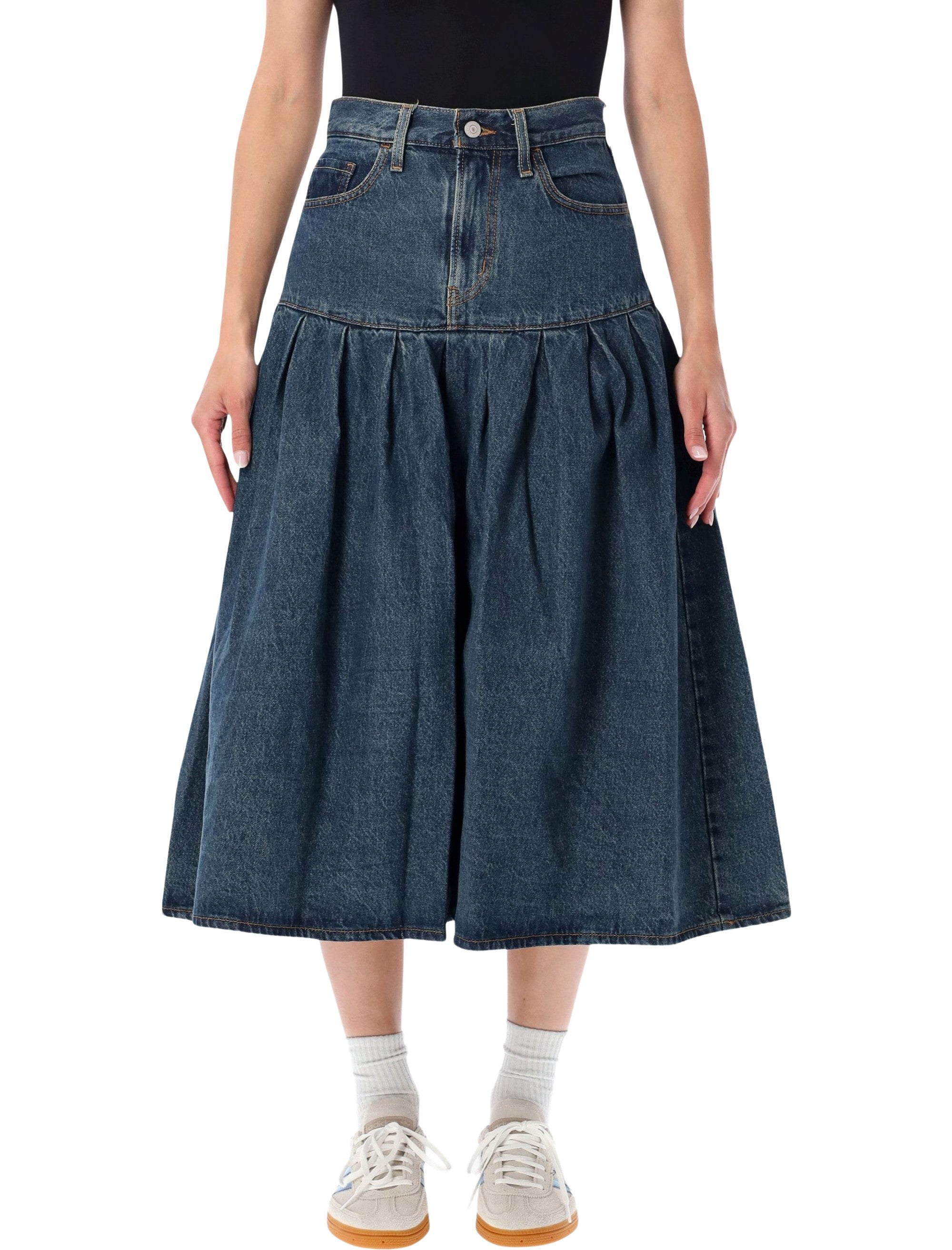 LEVI'S Levi's Pleated Midi Denim Skirt